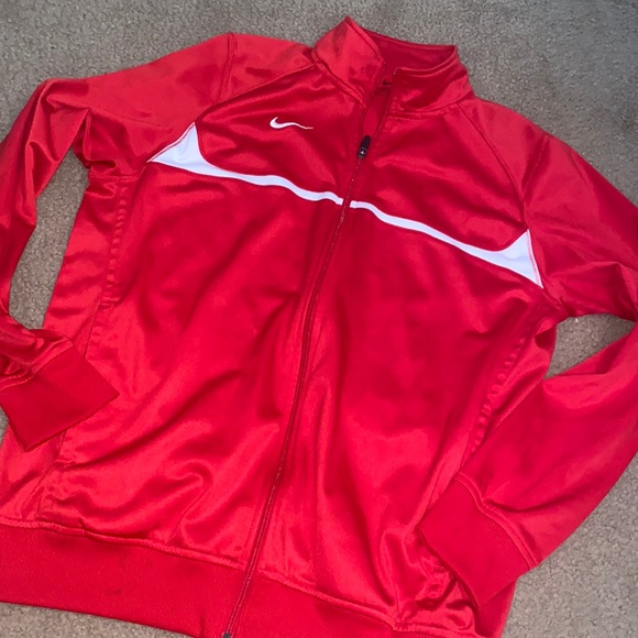 Nike | Jackets & Coats | Mens Nike Red Logo Track Jacket Size Large ...